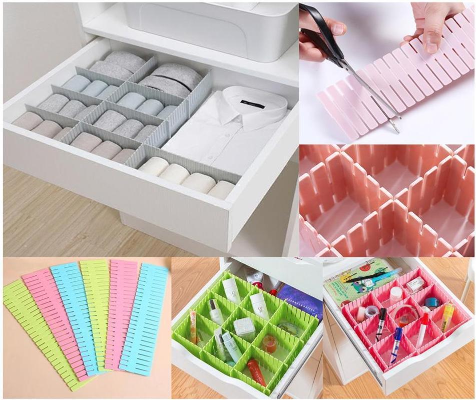 Drawer Storage Organizer Adjustable Drawer Divider Space-saving Tool ...